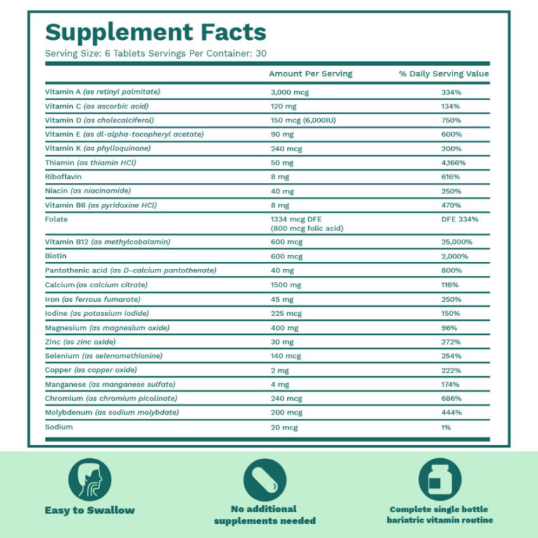 Complete Bariatric Multivitamin Tablets | Bari Life